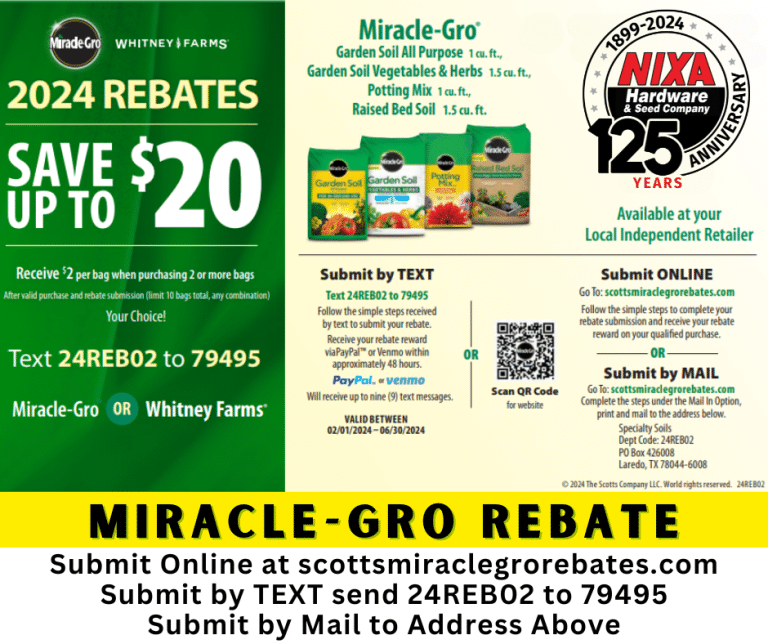Scotts Miracle Gro Rebate